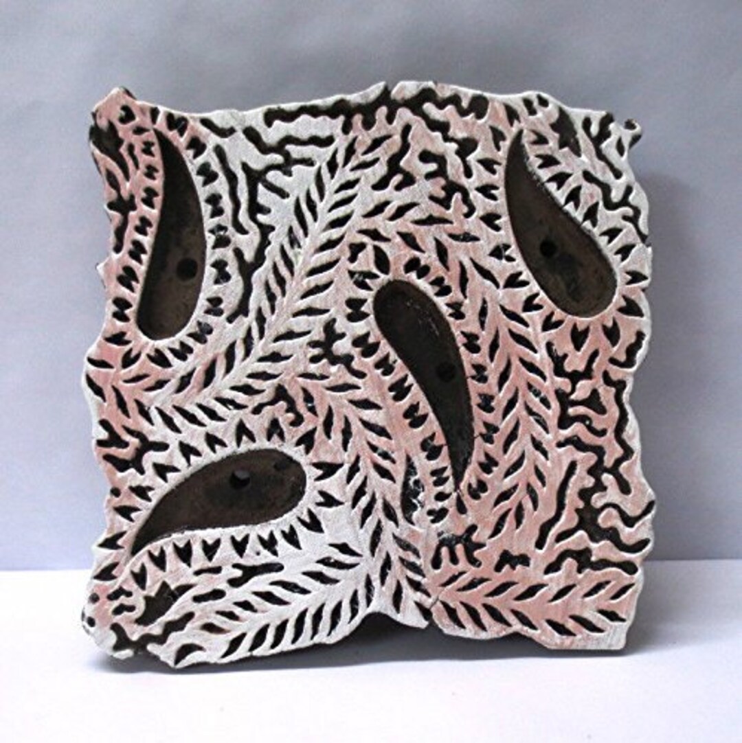 Vintage Wooden Blocks Block Hand Carved Textile Printing on Fabric ...