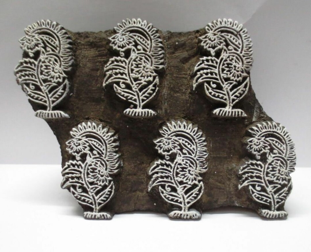 Indian Wooden Block Design Hand Carved Block Print Wood Stamps Wooden ...