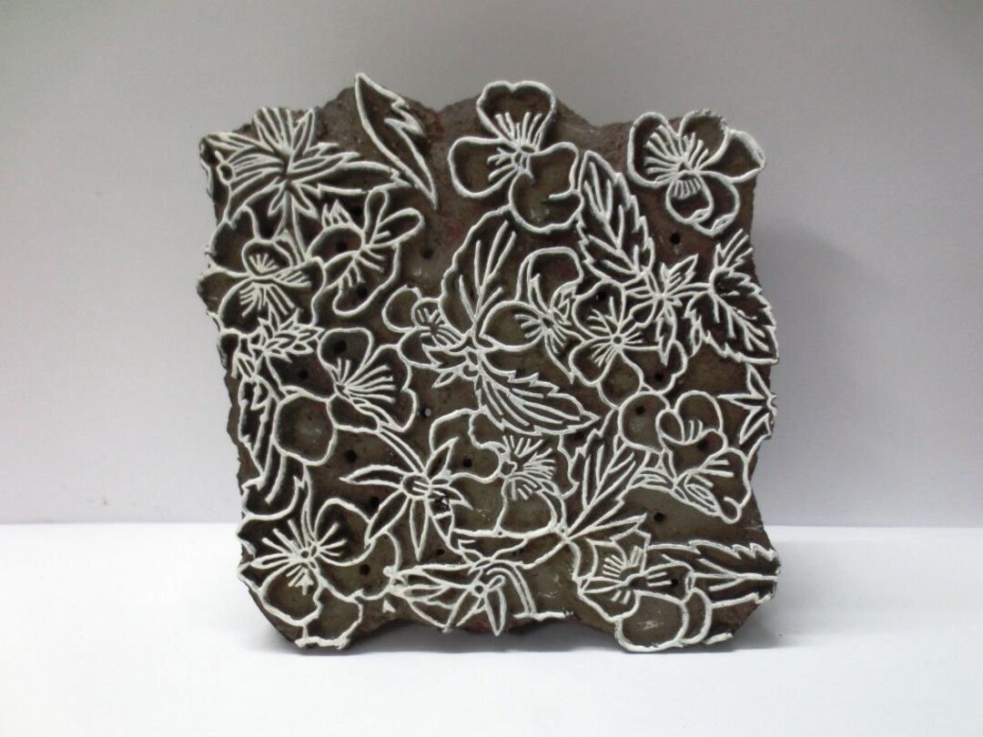 Vintage Wooden Block Design Hand Carved Block Print Wood Stamps Wooden ...
