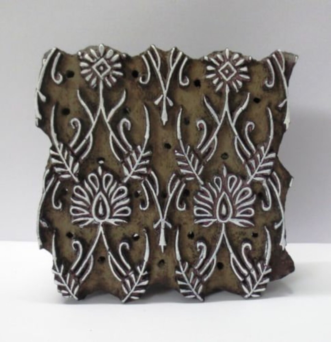 Buy Indian Wooden Block Design Hand Carved Block Print Wood Stamps ...