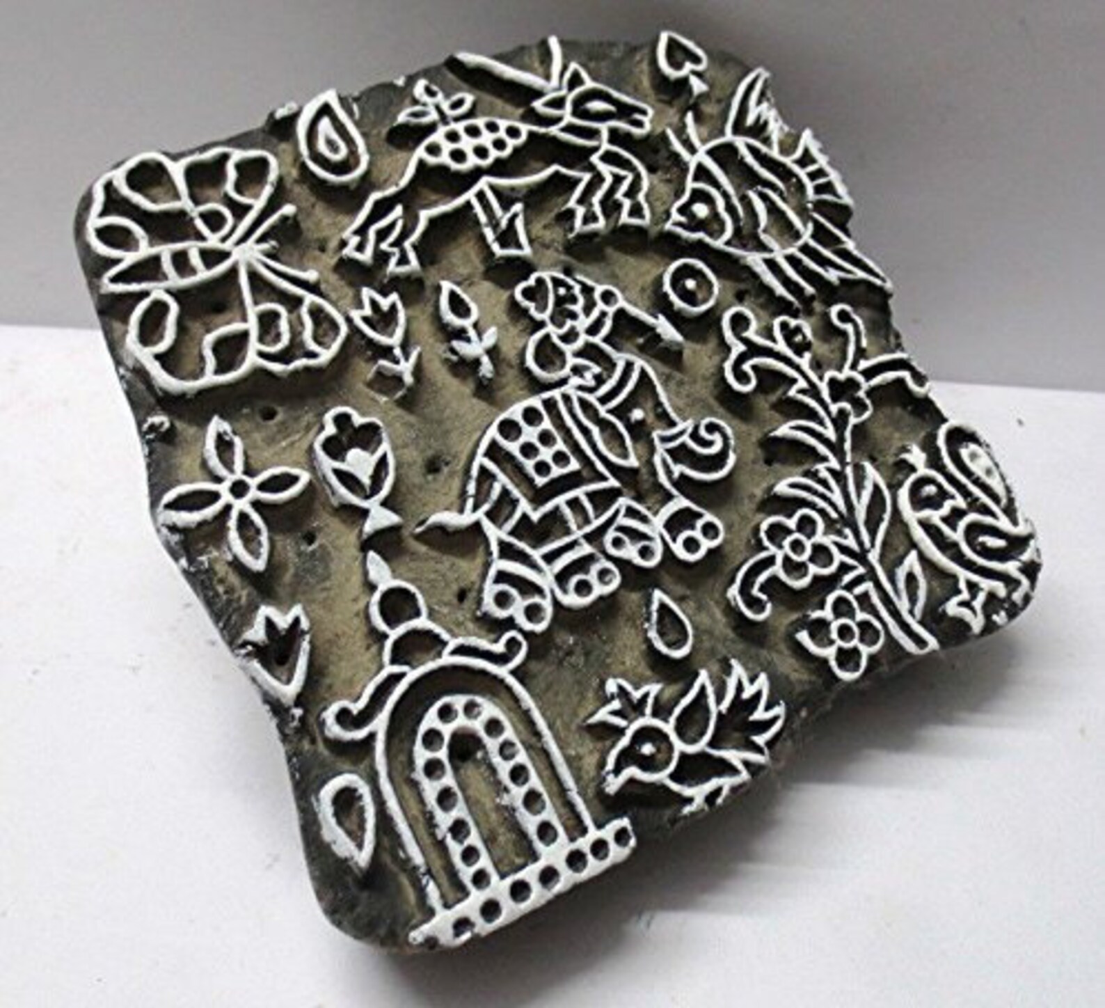 Wooden Hand Carved Textile Printing on Fabric Vintage Linen Design ...