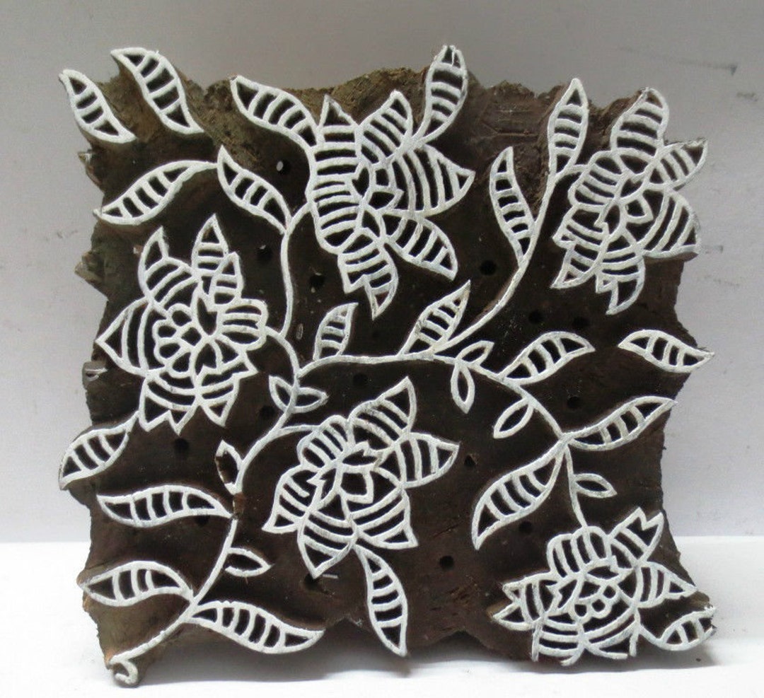 Indian Wooden Block Design Hand Carved Block Print Wood Stamps Wooden ...