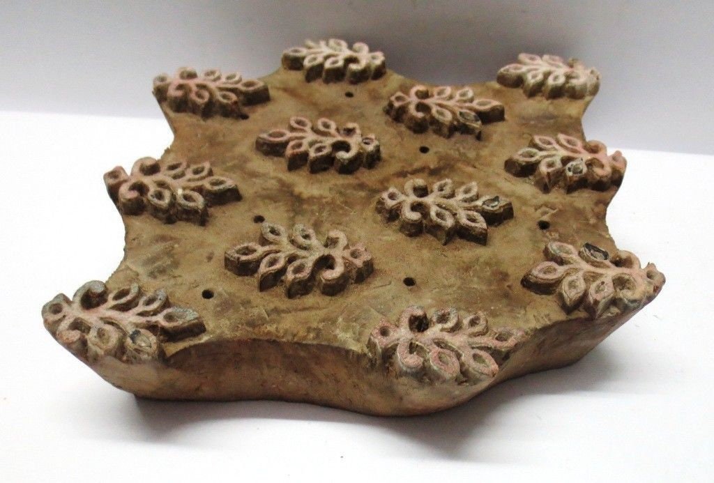 Indian Wooden Block Design Hand Carved Block Print Wood Stamps Wooden ...