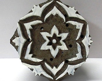 Vintage Wooden Hand Curved Indian Design Textile Printing | Etsy