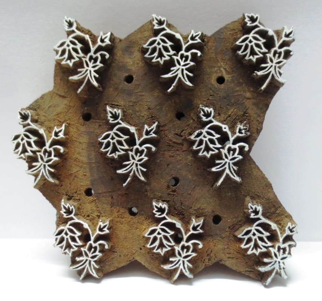 Vintage Wooden Block Design Hand Carved Block Print Wood Stamps Wooden ...