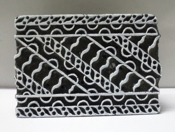 VINTAGE Wooden Hand Carved Textile Printing on Fabric Block / | Etsy