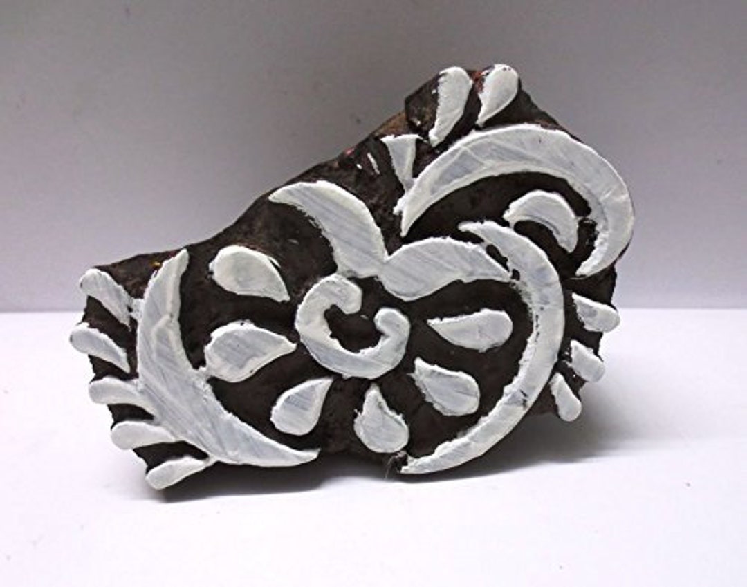 Vintage Wooden Block Stamps Hand Carved Textile Printing on Fabric ...