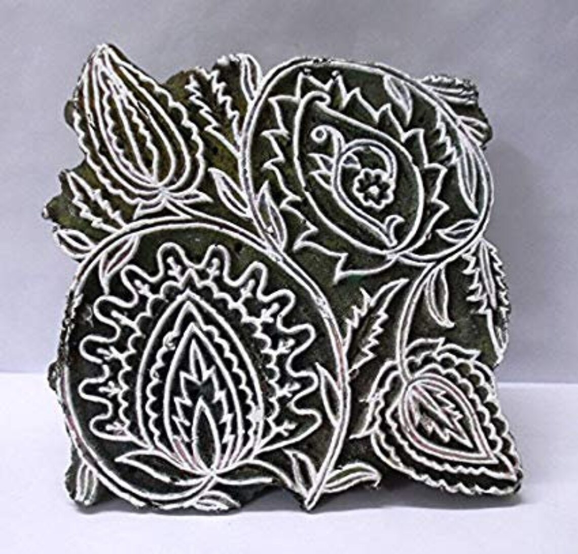 Indian Wooden Block Design Hand Carved Block Print Wood Stamps Wooden ...