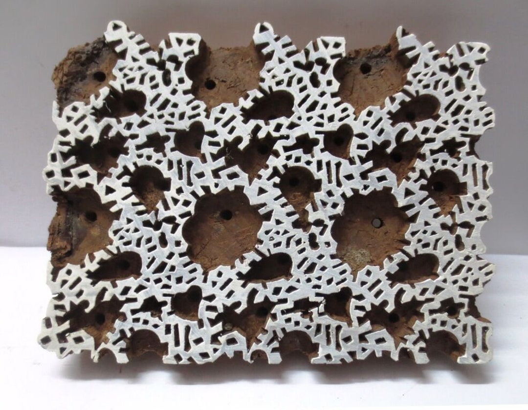 Hand Tool Carved Wooden Printing Blocks Stamps Textile Wood Printing ...
