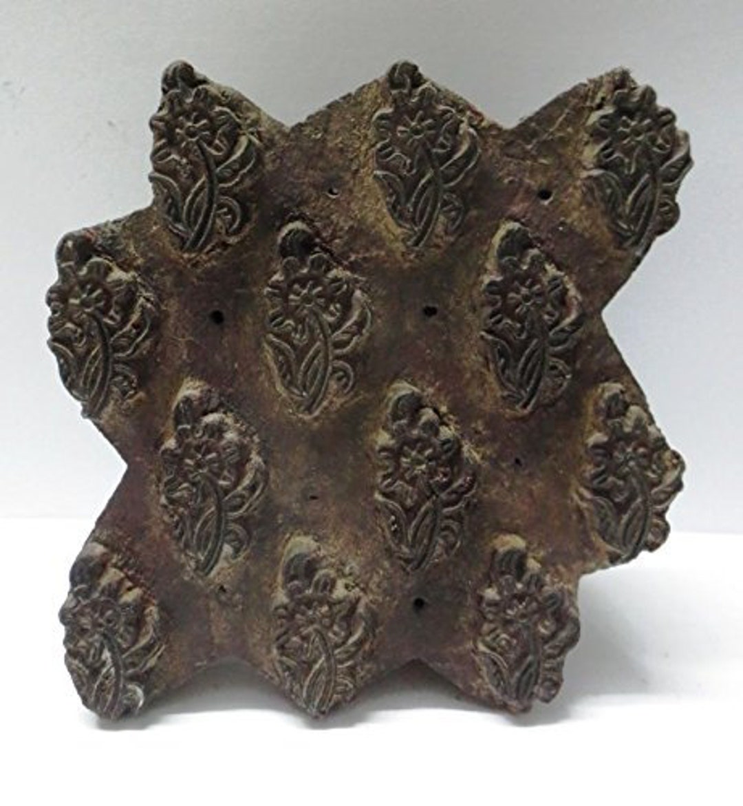 Vintage Used Hand Carved Wooden Printing Block Wood Printing Stamp ...