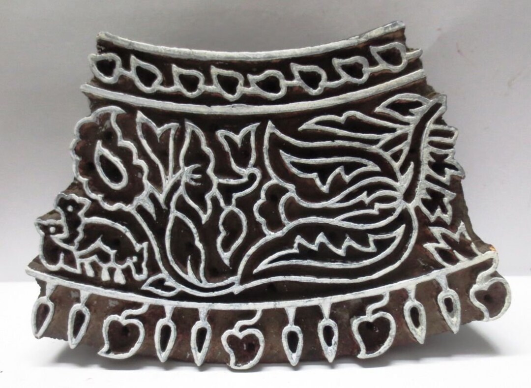 Indian Wooden Block Design Hand Carved Block Print Wood Stamps Wooden ...