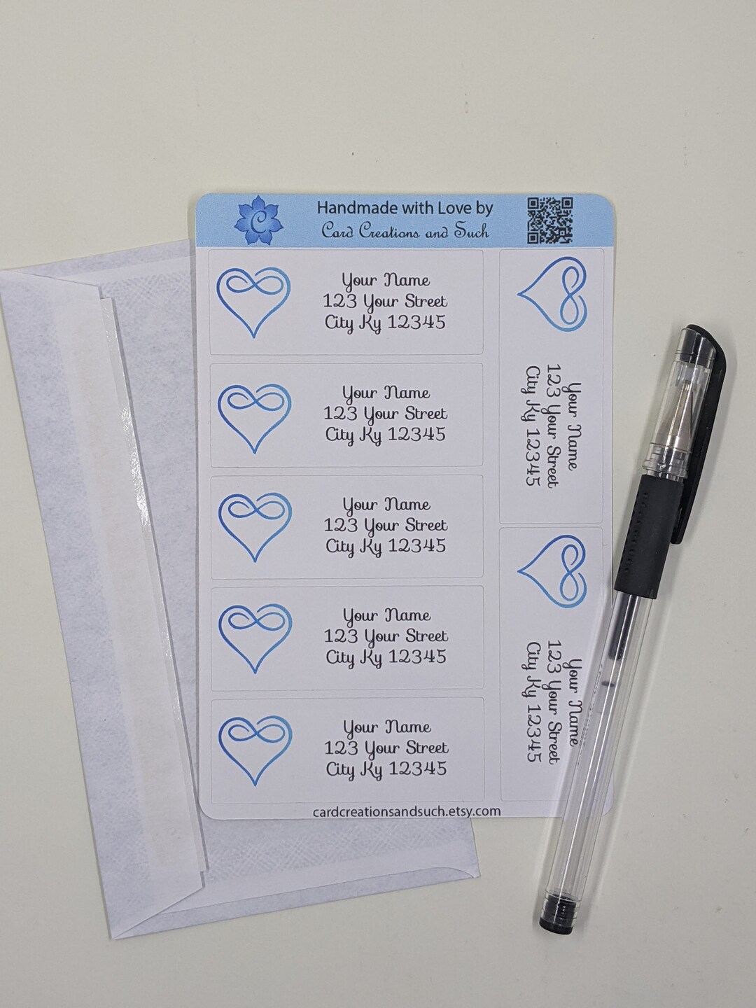 Heart Forever Infinity Mailing Address Label Sticker Sheet, Valentine's ...