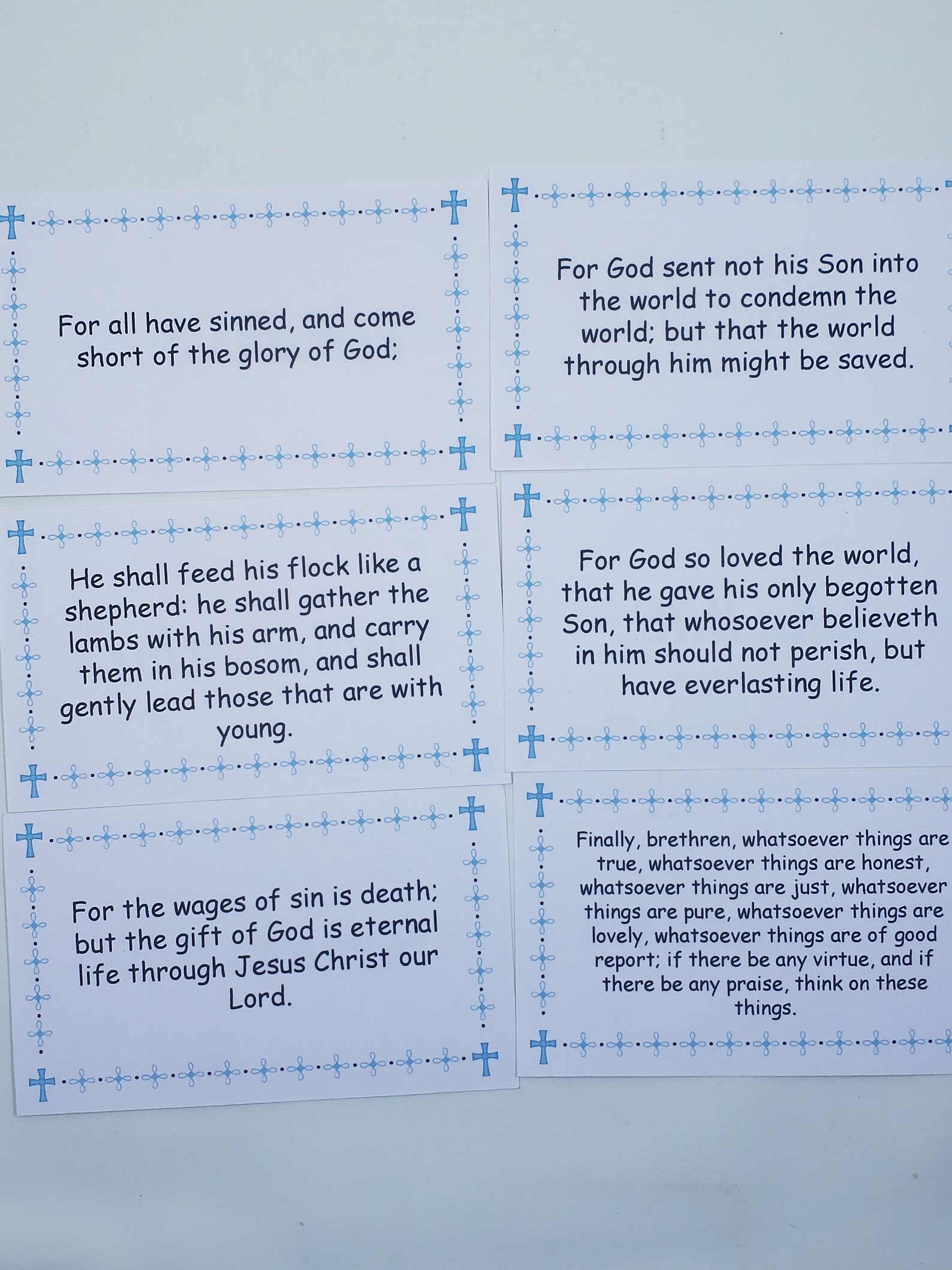 KJV Bible Verse Flashcards, Scripture Study - Etsy