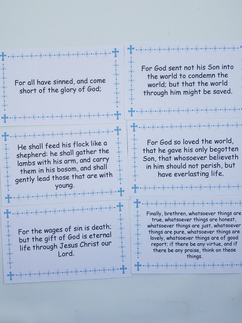 KJV Bible Verse Flashcards, Scripture Study - Etsy