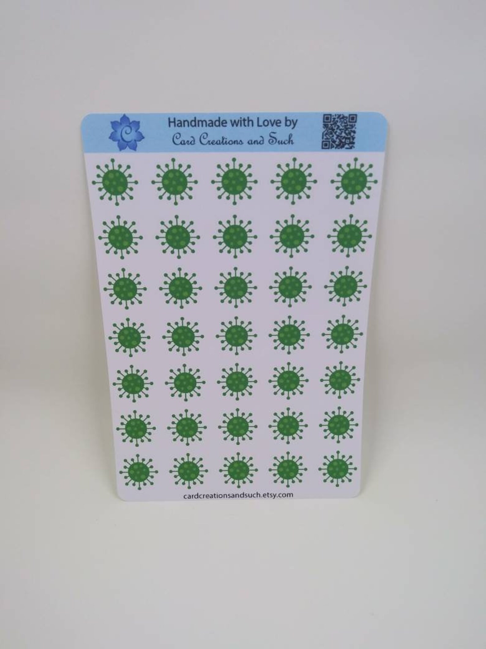 Virus Germ Sticker Sheet, Envelope Seals, Stocking Stuffers, Gift for ...