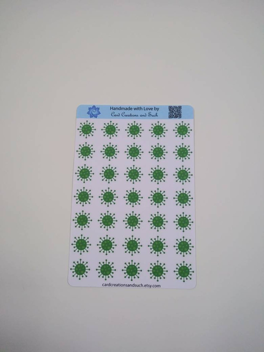 Covid19 Virus Germ Sticker Sheet, 2021, 2020 Envelope Seals, Gift for ...