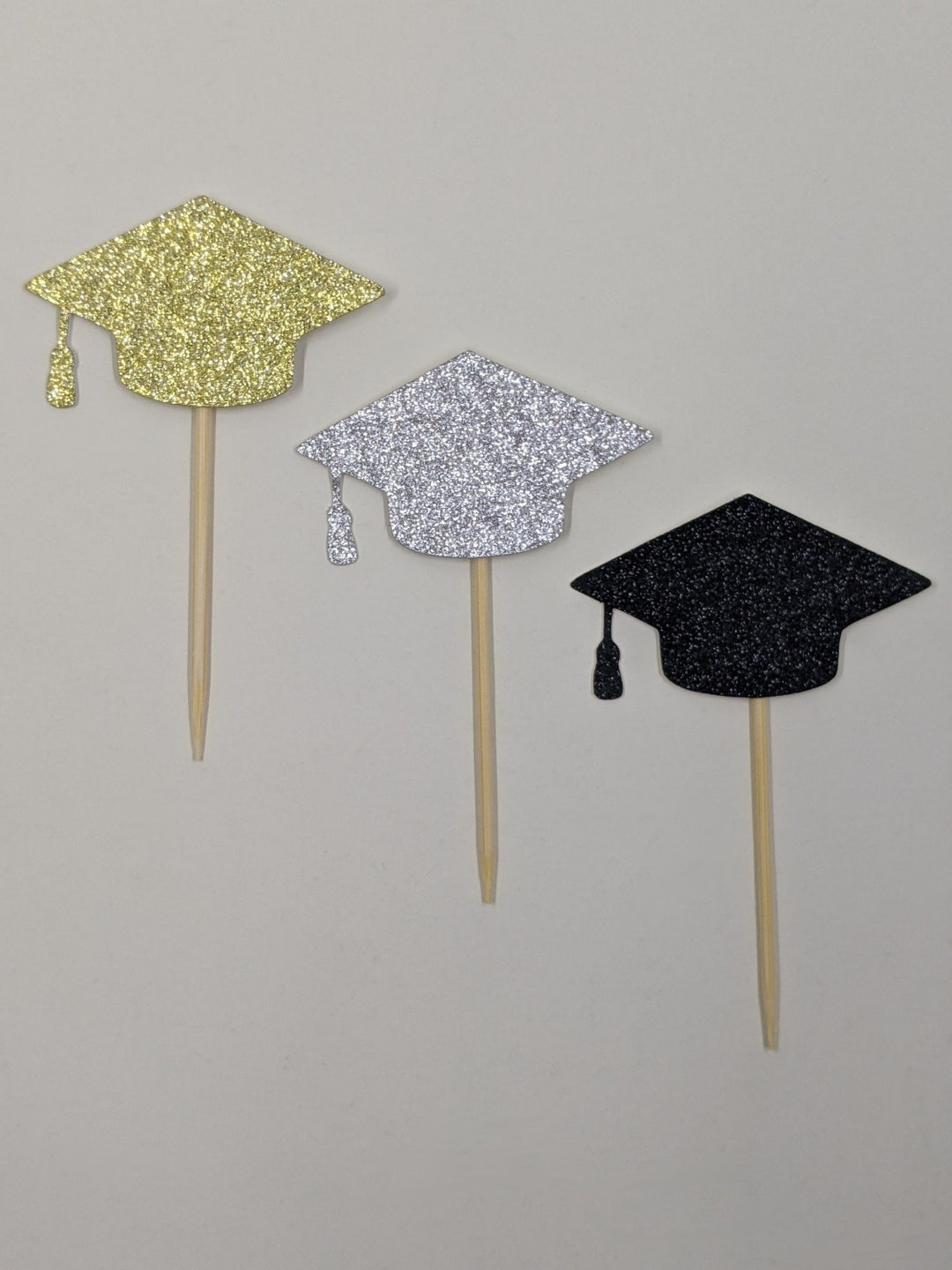 Graduation Cupcake Toppers, Picks, Graduation Décor, Cap, Mortarboard ...