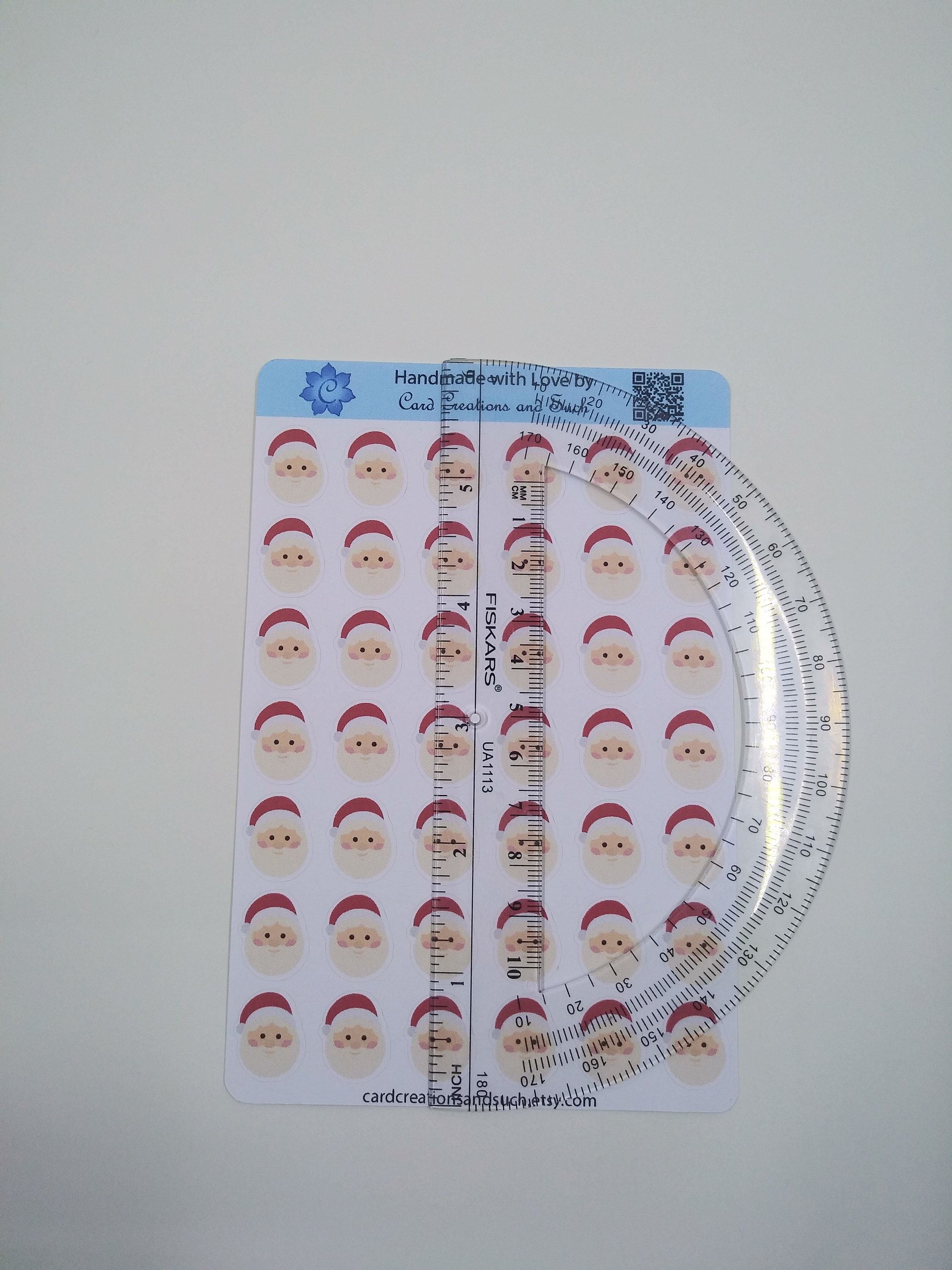 Santa Head Sticker Sheet, Envelope Seals, Stocking Stuffers, Gift for ...