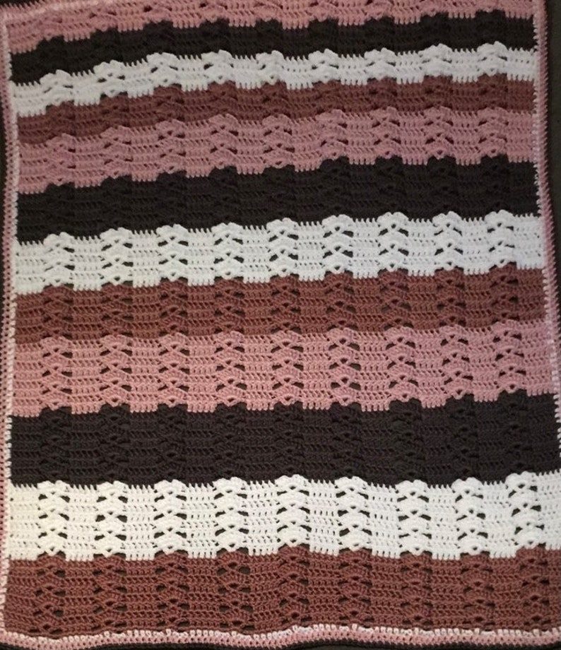 SHELL STITCH BLANKET / Throw Rug Crochet Pattern Digital Download ...