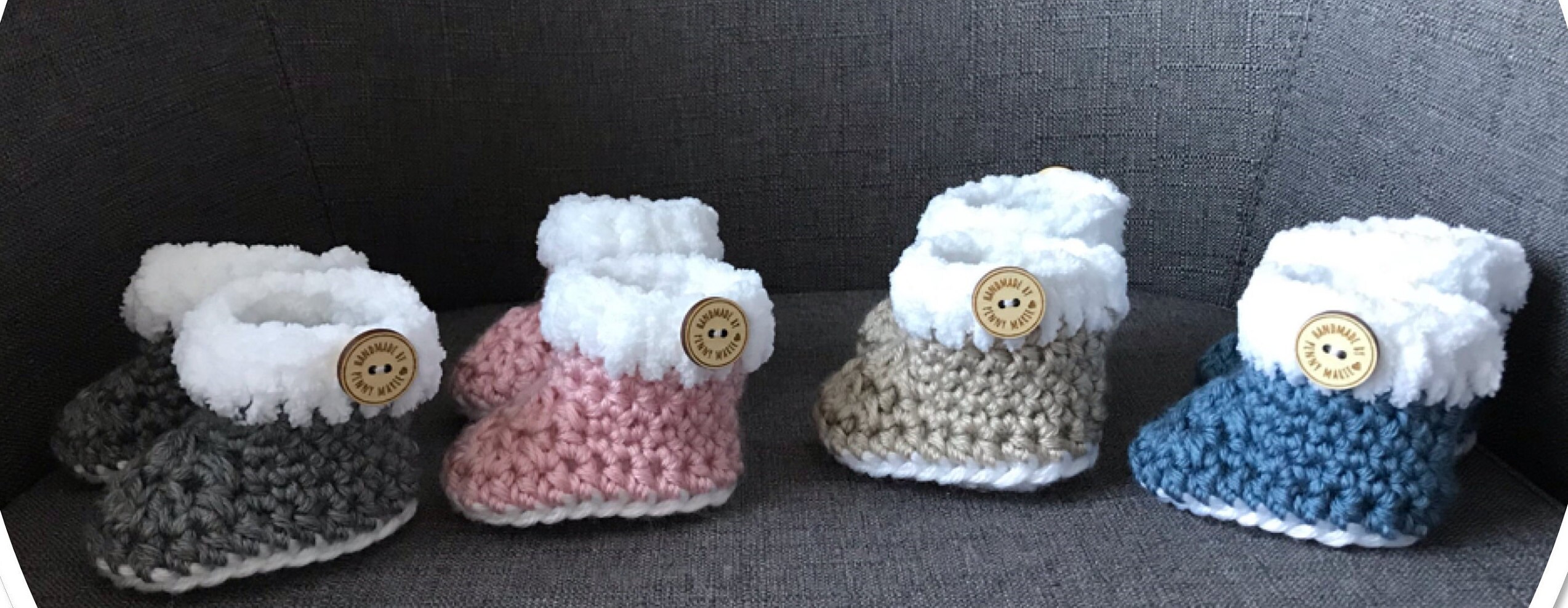 4 Sizes BABY BOOTIE Crochet Pattern,newborn, Baby, Easy Crochet Pattern ...