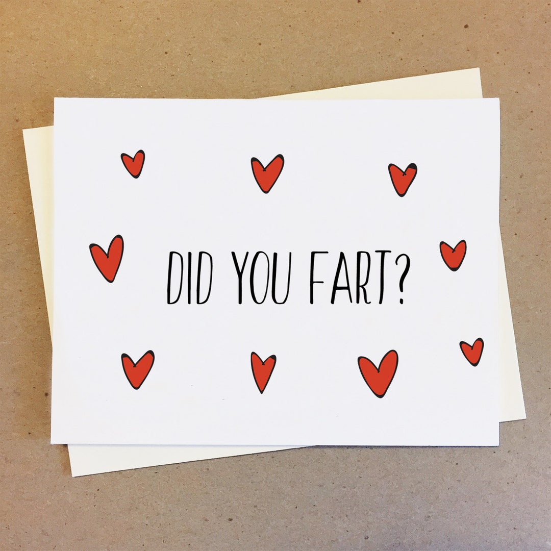 Did You Fart Card | Funny Love Card for Him | Funny Love Card for Her ...