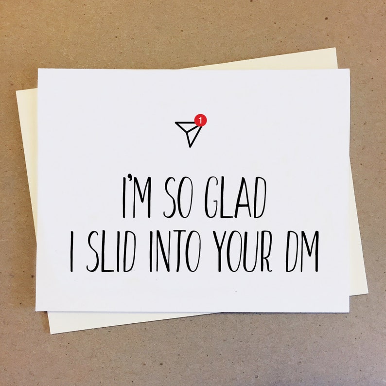 Slide Into DM Card. Direct Message Card. IG Card. Couple Card. | Etsy
