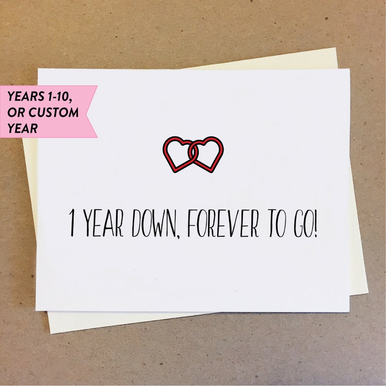 First Anniversary Card. Second Anniversary Card for Boyfriend or ...