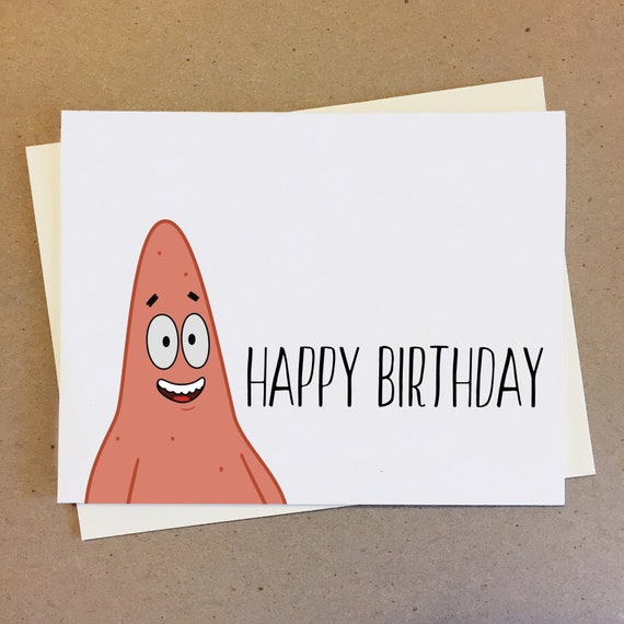 Patrick Star Birthday Card