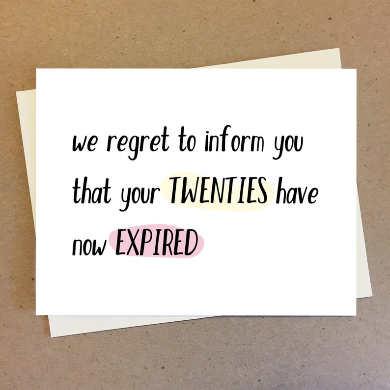 Turning Thirty. Funny 30th Birthday Card. We Regret to Inform - Etsy Canada