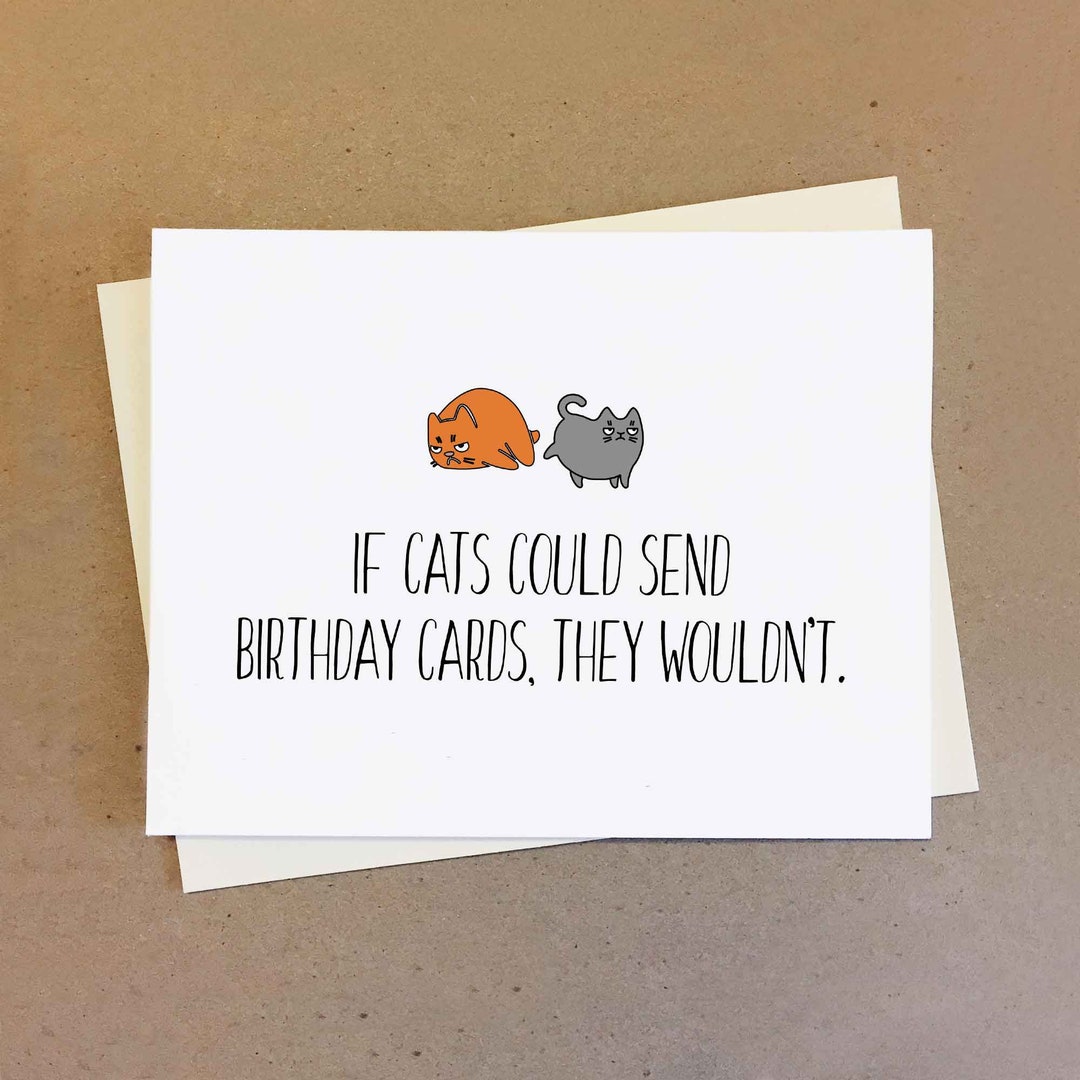 Cat Owner Birthday Card | Best Wishes Cat Lover Card | If Cats Could ...