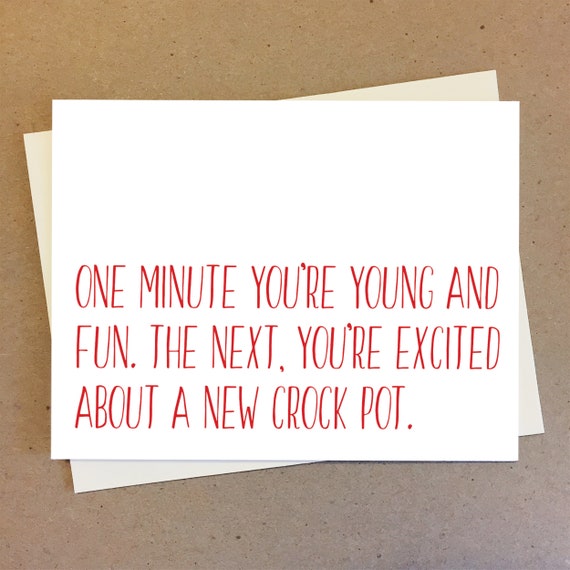 Crock Pot Birthday Card Birthday Card for Sister Brother - Etsy