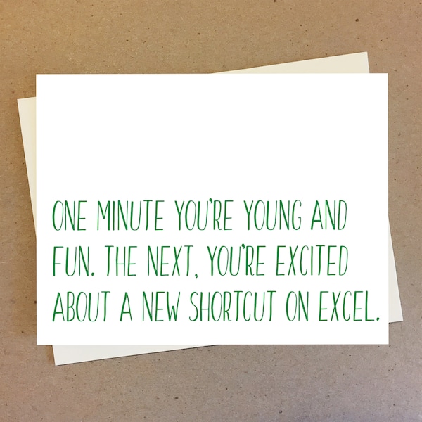 Birthday Card Excel - Etsy