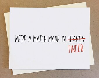 Happy Anniversary Card Tinder Match Happy - Etsy