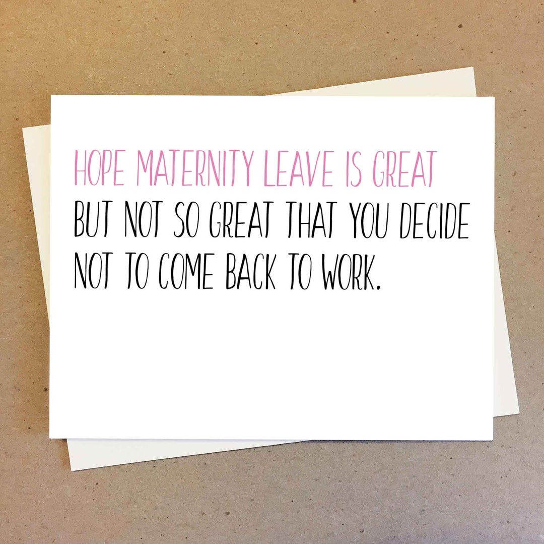 Maternity Leave Card, Thank You Card Thank You Message, Farewell ...