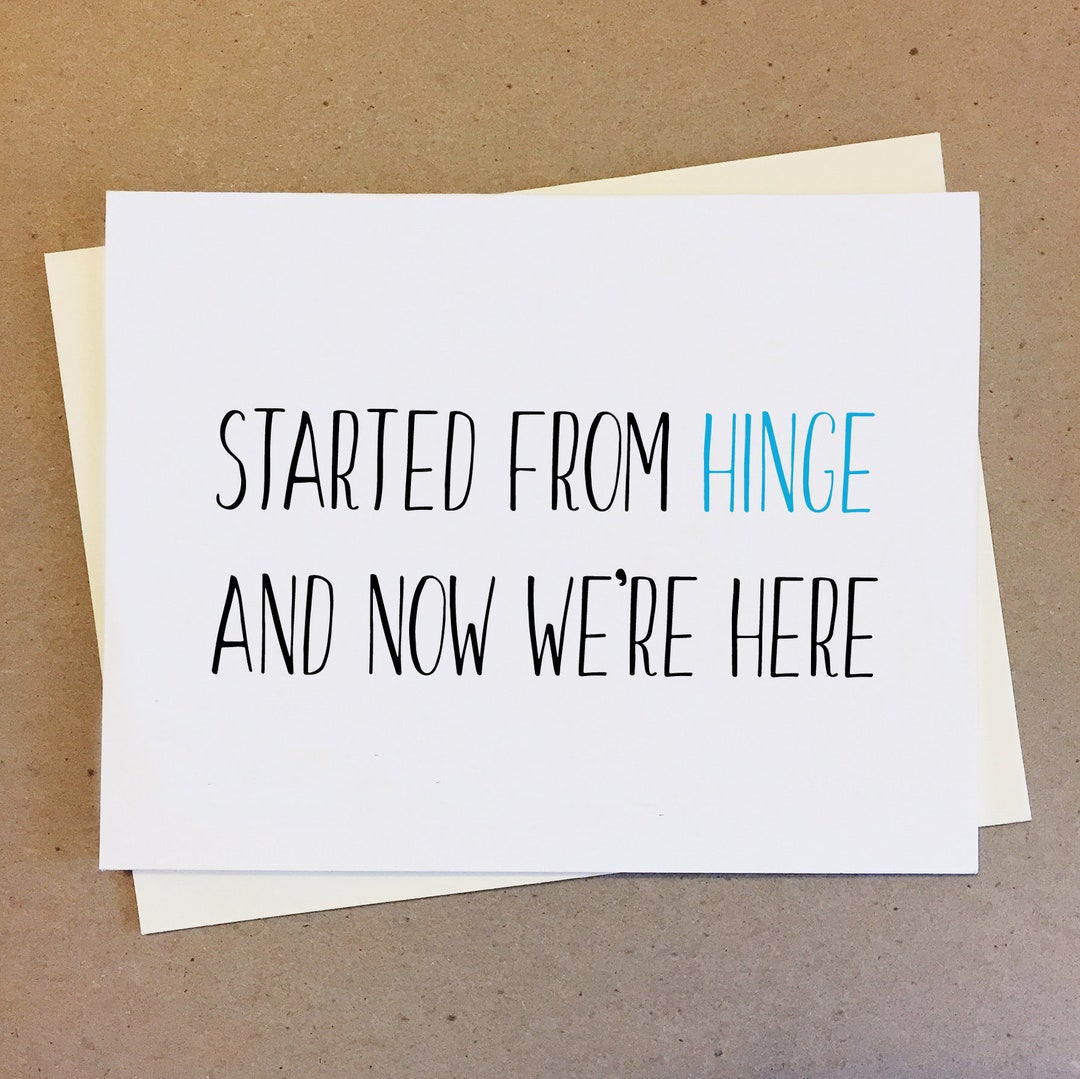 Started From Hinge and Now We're Here. Hinge Dating App Card ...