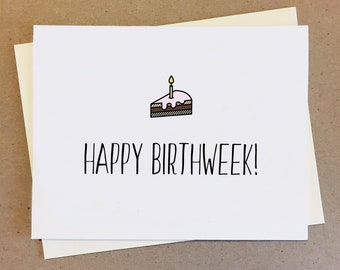 Birthday Week Card - Etsy