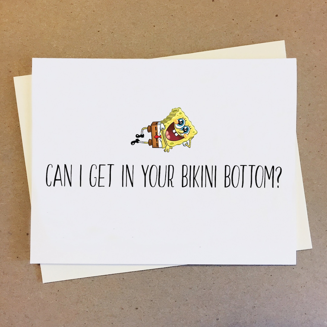 Spongebob Birthday Card | Spongebob Valentine's Card | Love Card ...