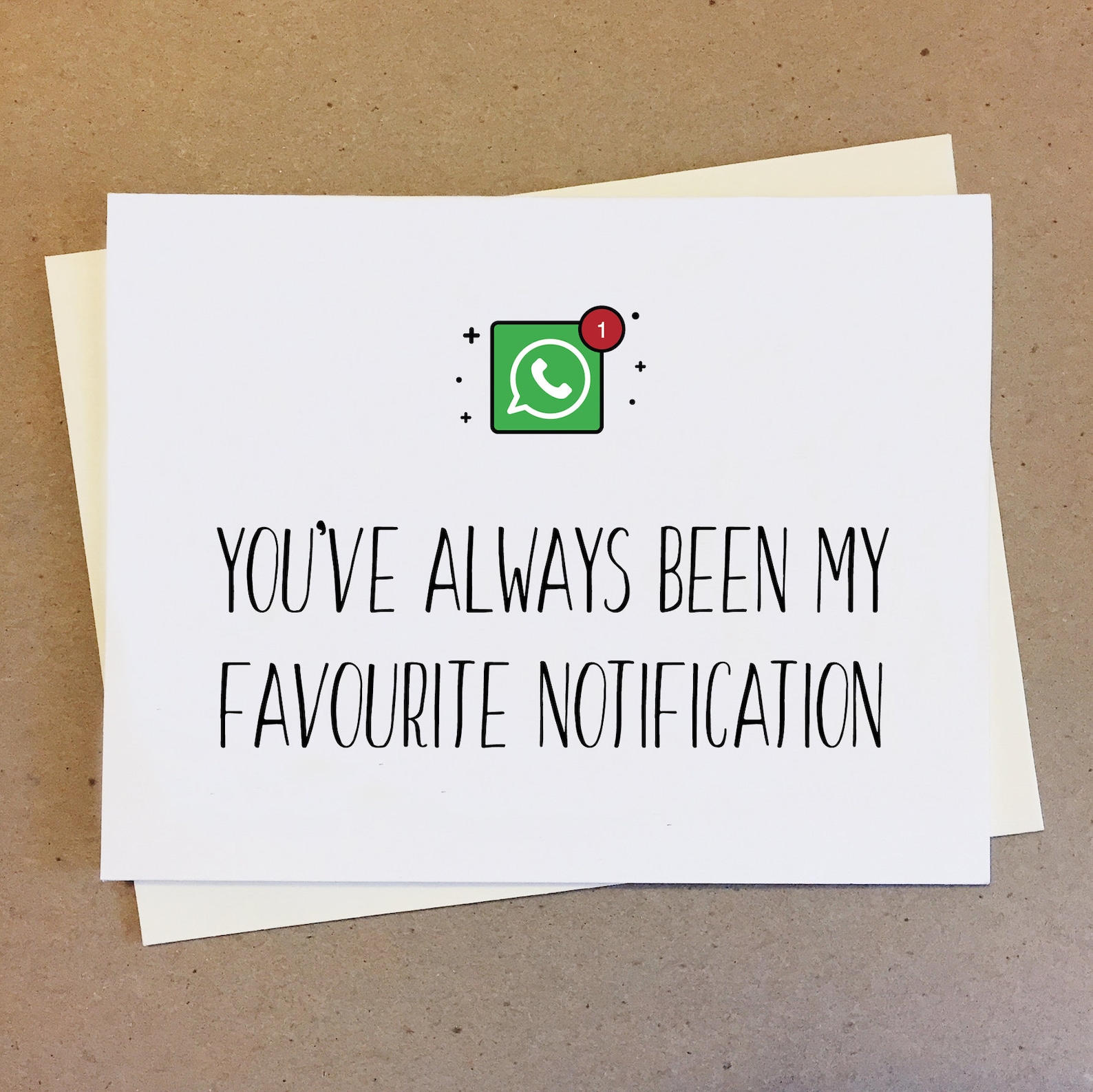 You've Always Been My Favourite Notification. Cute Couple Card. Funny ...