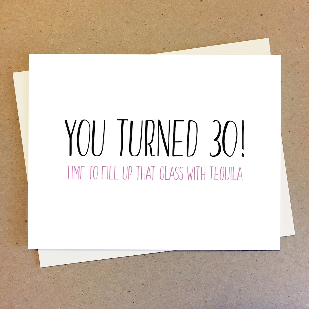30th Birthday Card, Card for Turning 30 Years Old, You Turned 30 ...