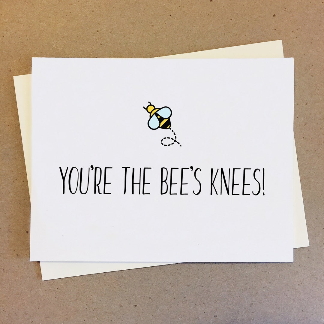 Bees Knees, Well Done Card, Funny Congratulations, New Job, Thank You ...