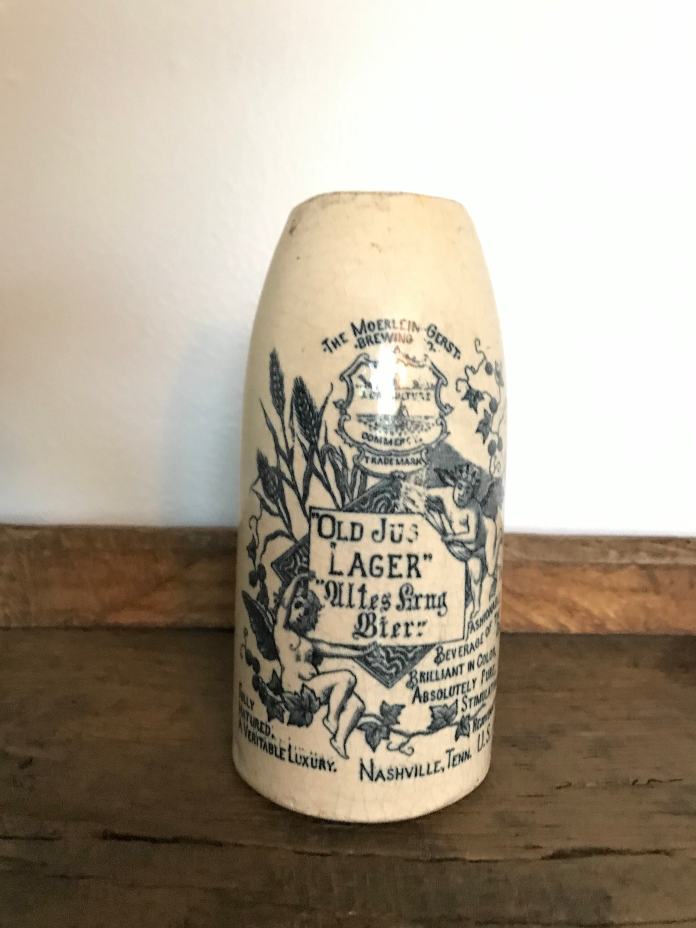 1890's the Moerlein-gerst Brewing Company Nashville, TN Stoneware Beer ...