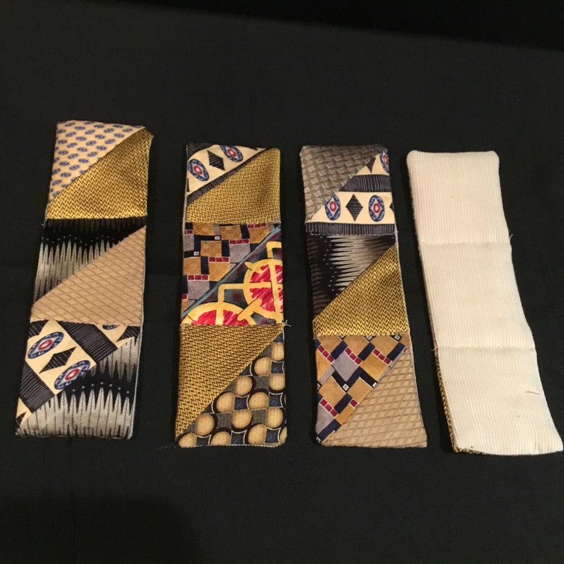 Handmade Quilted Silk Bookmark Reclaimed From Men's Ties | Etsy