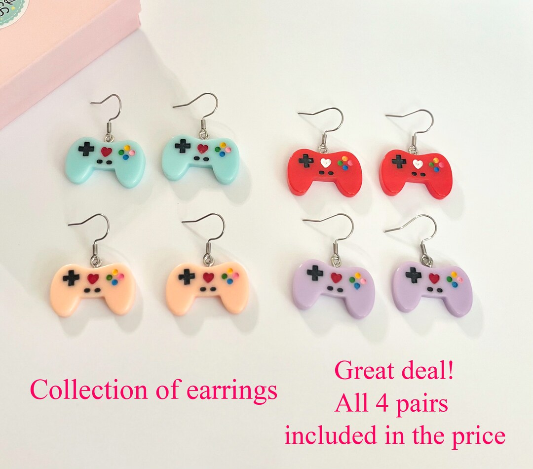 Game Controller Earrings, Video Game Earrings, Gamer Jewelry, 3105 - Etsy