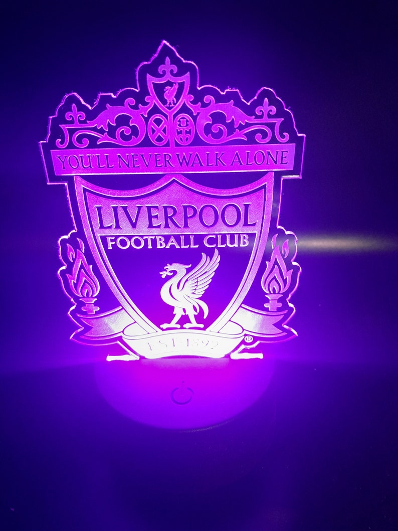 Liverpool Futbol Soccer Edge Lit Sign, Desk Lamp, Night Light, Color ...