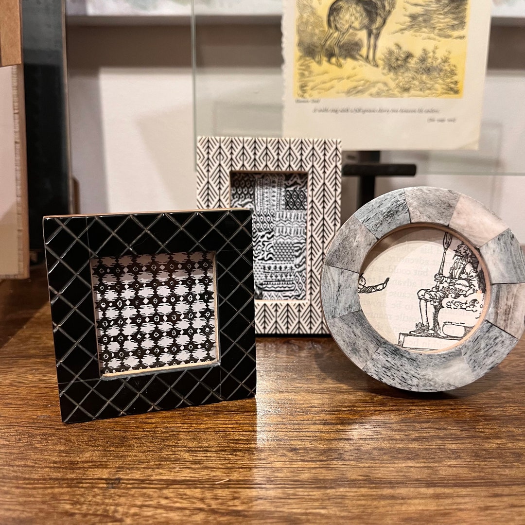 Black 2x2 Square Frame With Diamond Pattern - Etsy