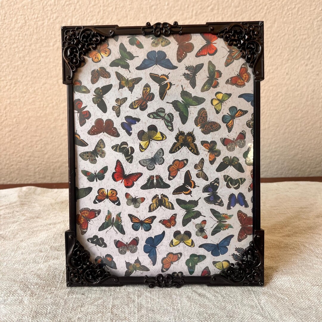 Vintage Bronze Colored Wood Frame With Ornate Detail Corners Measures ...