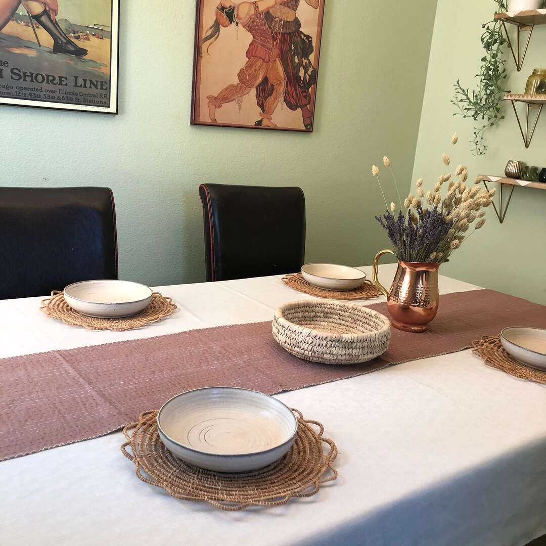 Terra Cotta and Cream Colored Reversible Table Runner 72x15 - Etsy