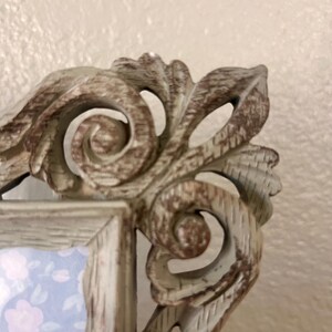 Vintage Gray Wood 7 X 7 Inch Square Frame Hold a 3 1/2”x 3 1/2” Image ...