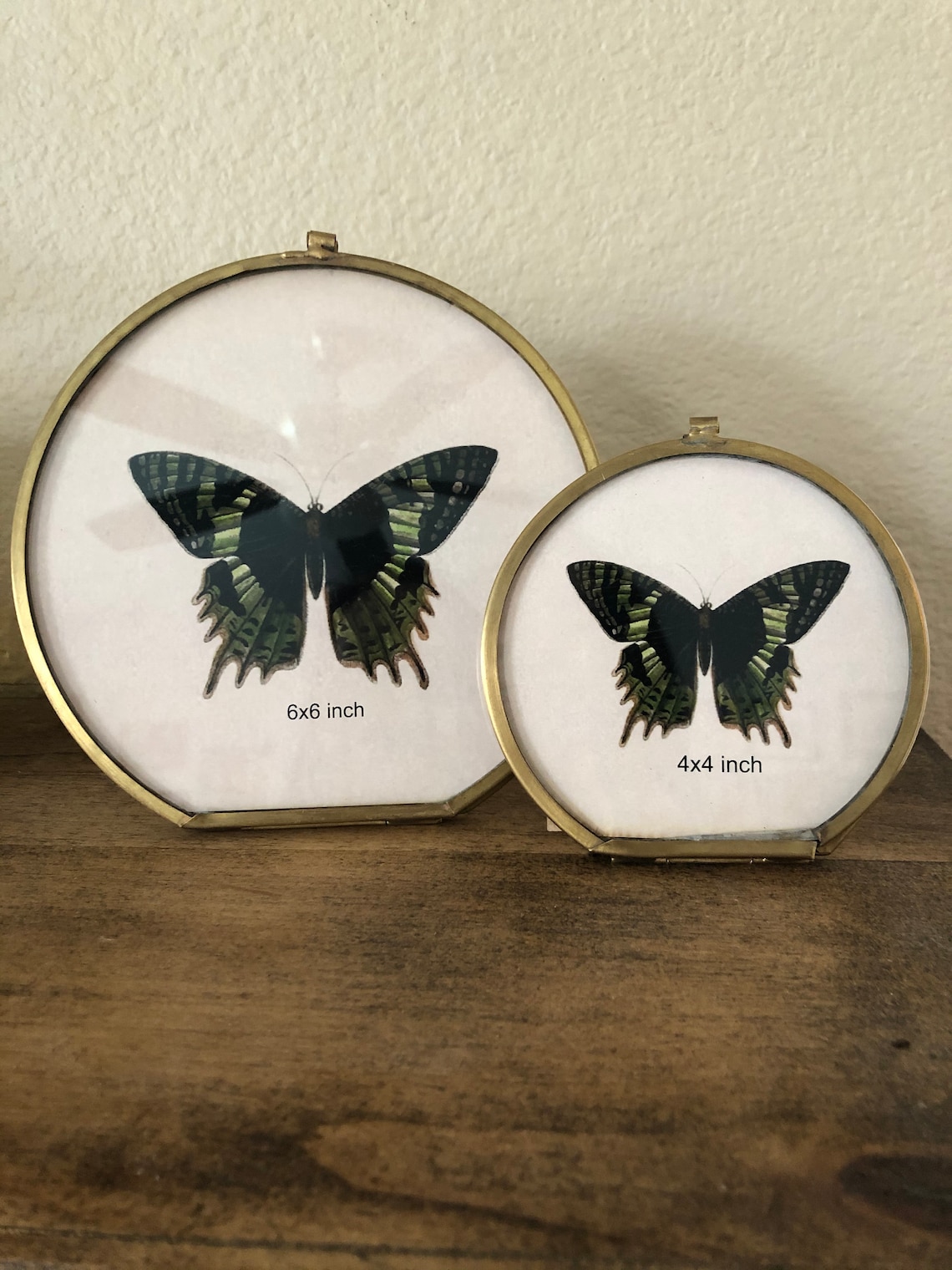 Vintage Style Round Brass 4 X 4 Frame - Etsy