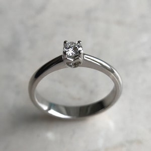 Heart Ring Gold, Simple Engagement Ring, Rose Gold Heart Ring, Promise ...